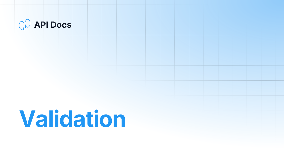 Validation Api Docs